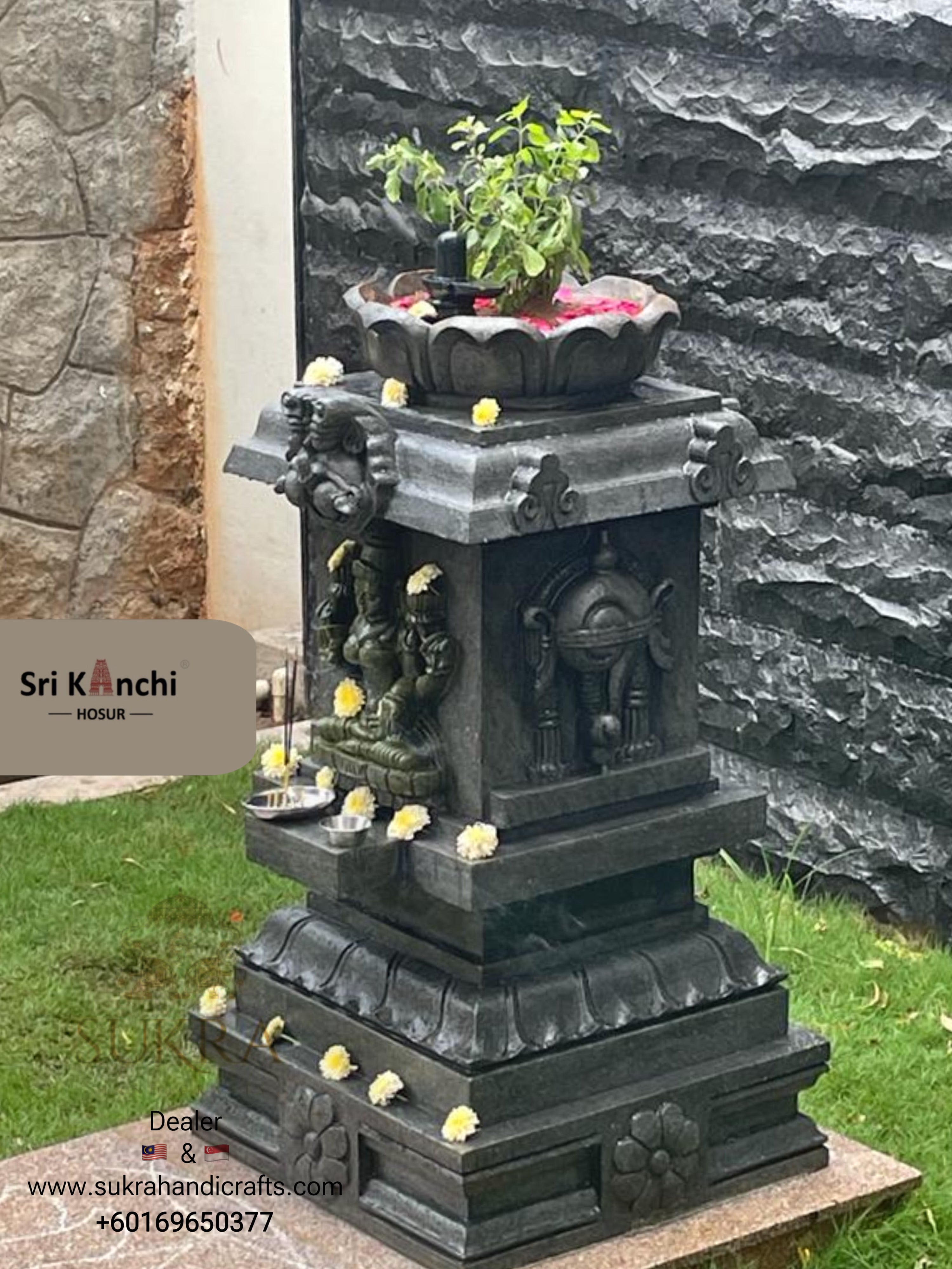 Black stone Sri lakshmi Thulasi maadam – sukrahandicrafts